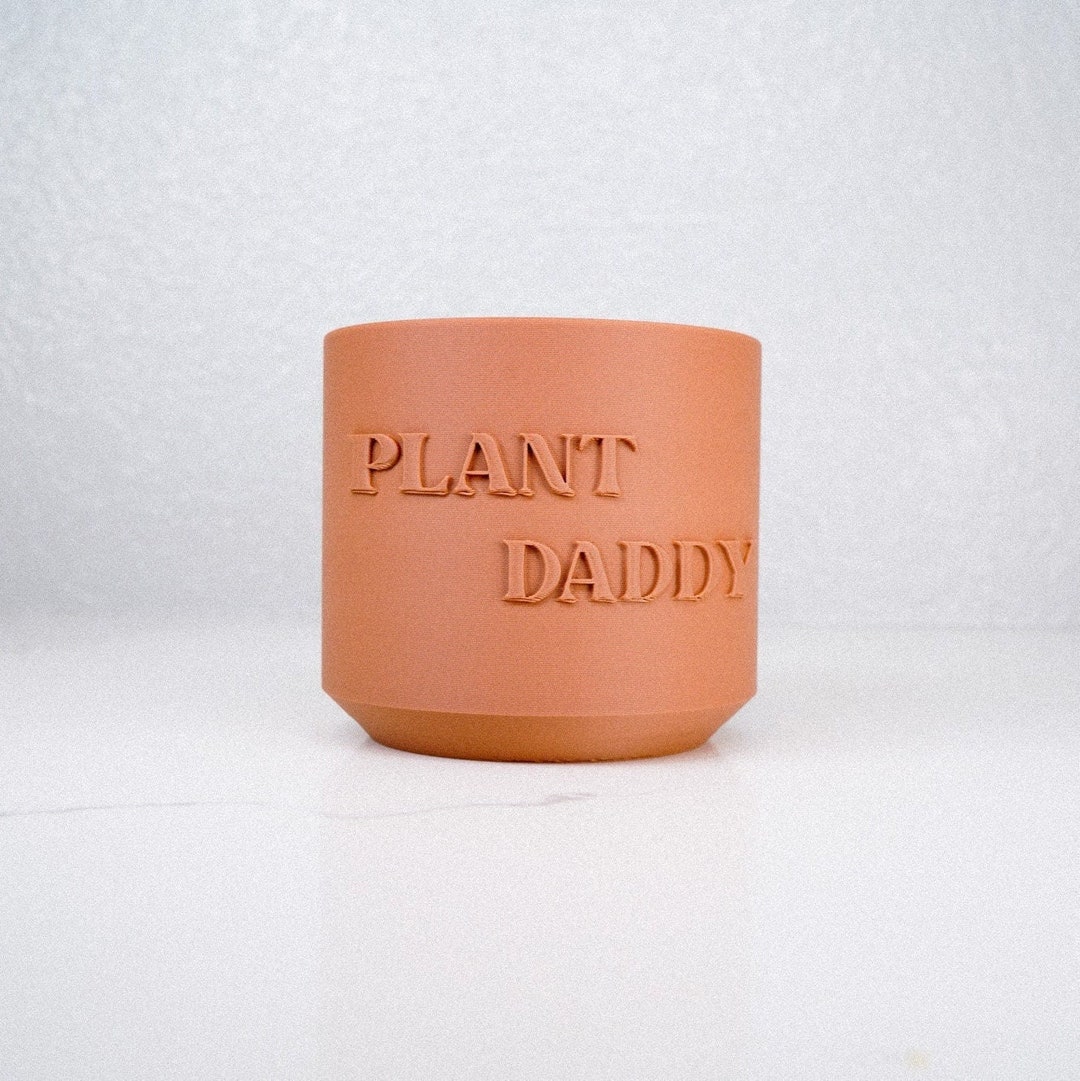 Plant Daddy Planter, Plant Dad Pot, 3D Printed Planter, Indoor Planter ...