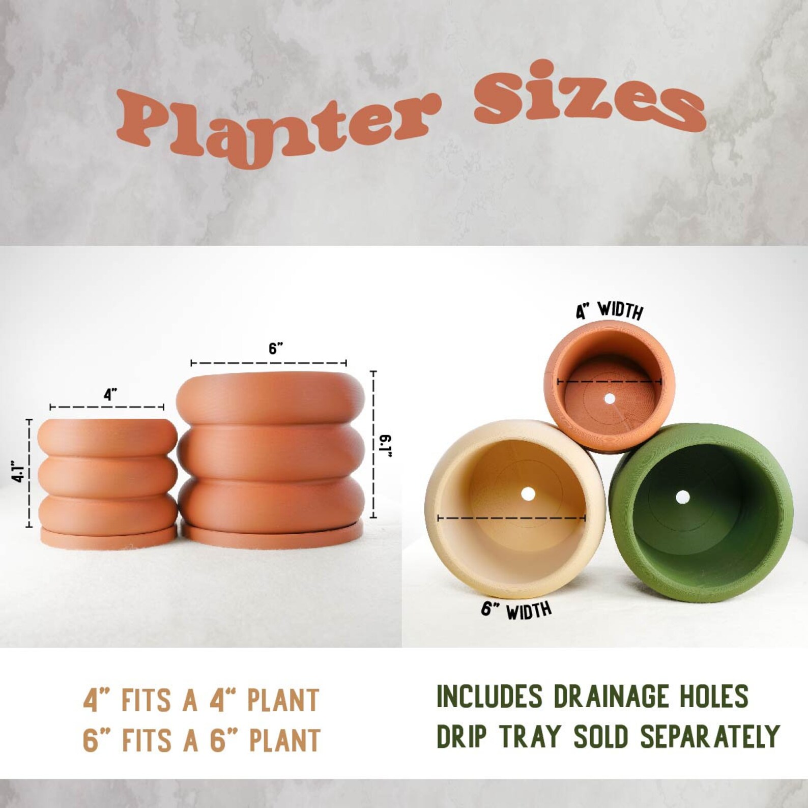 The Tear-drop Paragon Planter in Matte Beige With Drainage and - Etsy