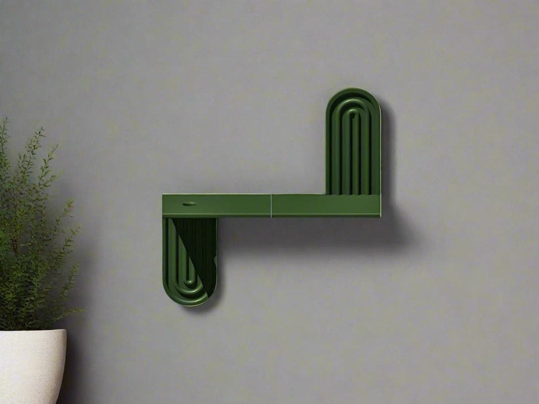 Arch Floating Wall Shelf, Unique Oval Home Decor, 3D Printed ...