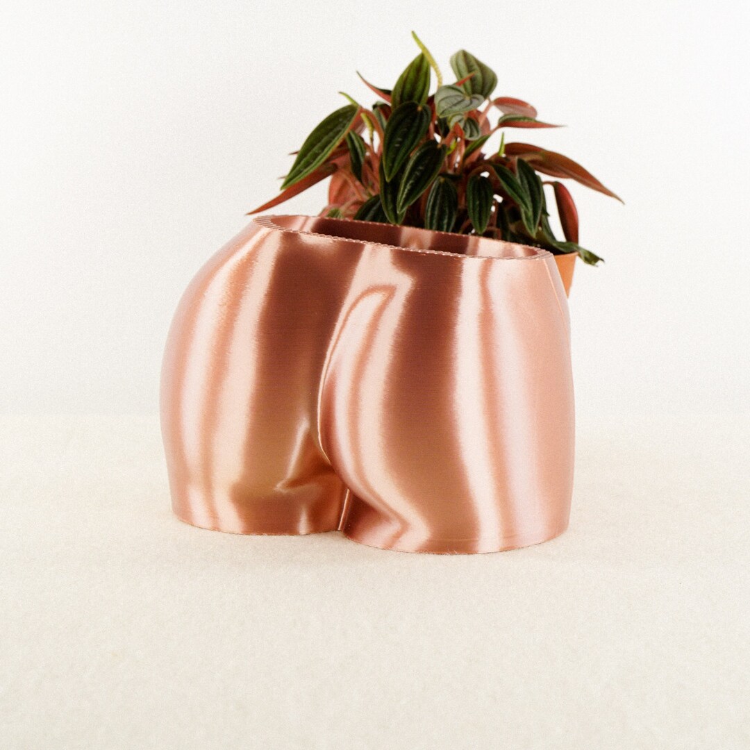 5 Inch Rose Gold Butt Planter, Booty Pot, Woman Body Planters, Nude ...