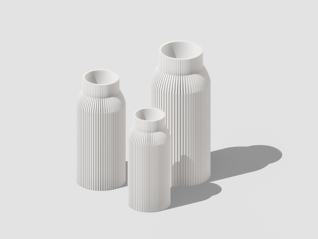 3D Printed Vase, White Dry Vase, Gifts for Home, Minimal Modern ...