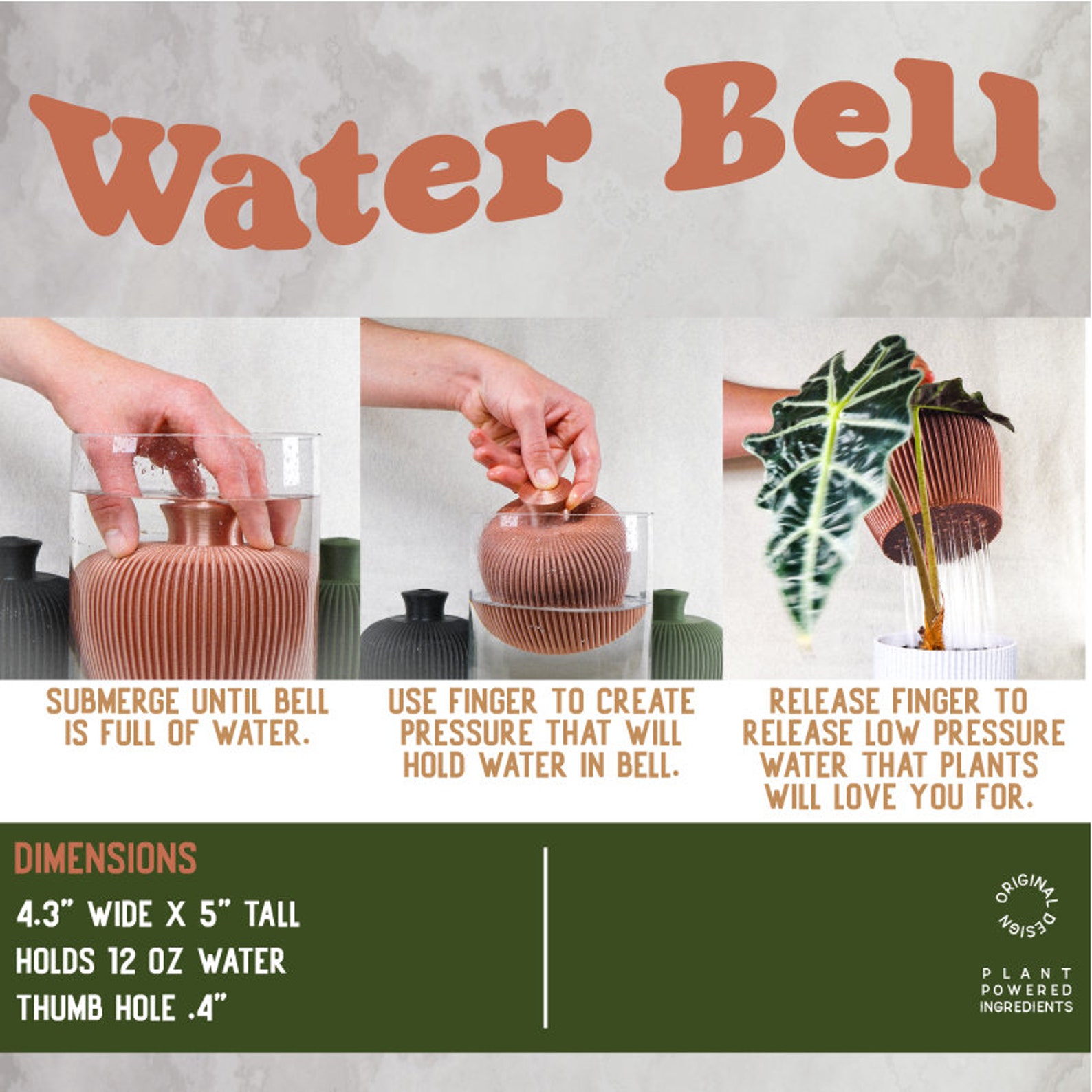 Watering Bell Thumb Pot, Controlled Watering Can for Plants, Gifts for ...