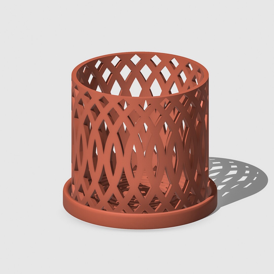 Unique Orchid Pot, Plant Pot With Drainage Holes and Saucer, 3D Printed ...