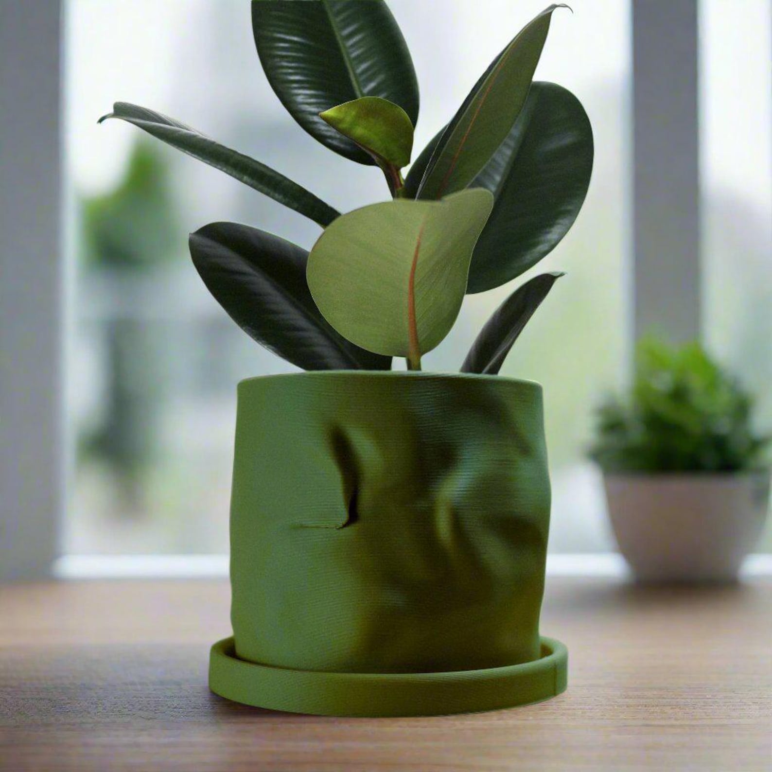 Unique Plant Pot With Drainage in Matte Beige, Arezzo Small Plant Pots ...