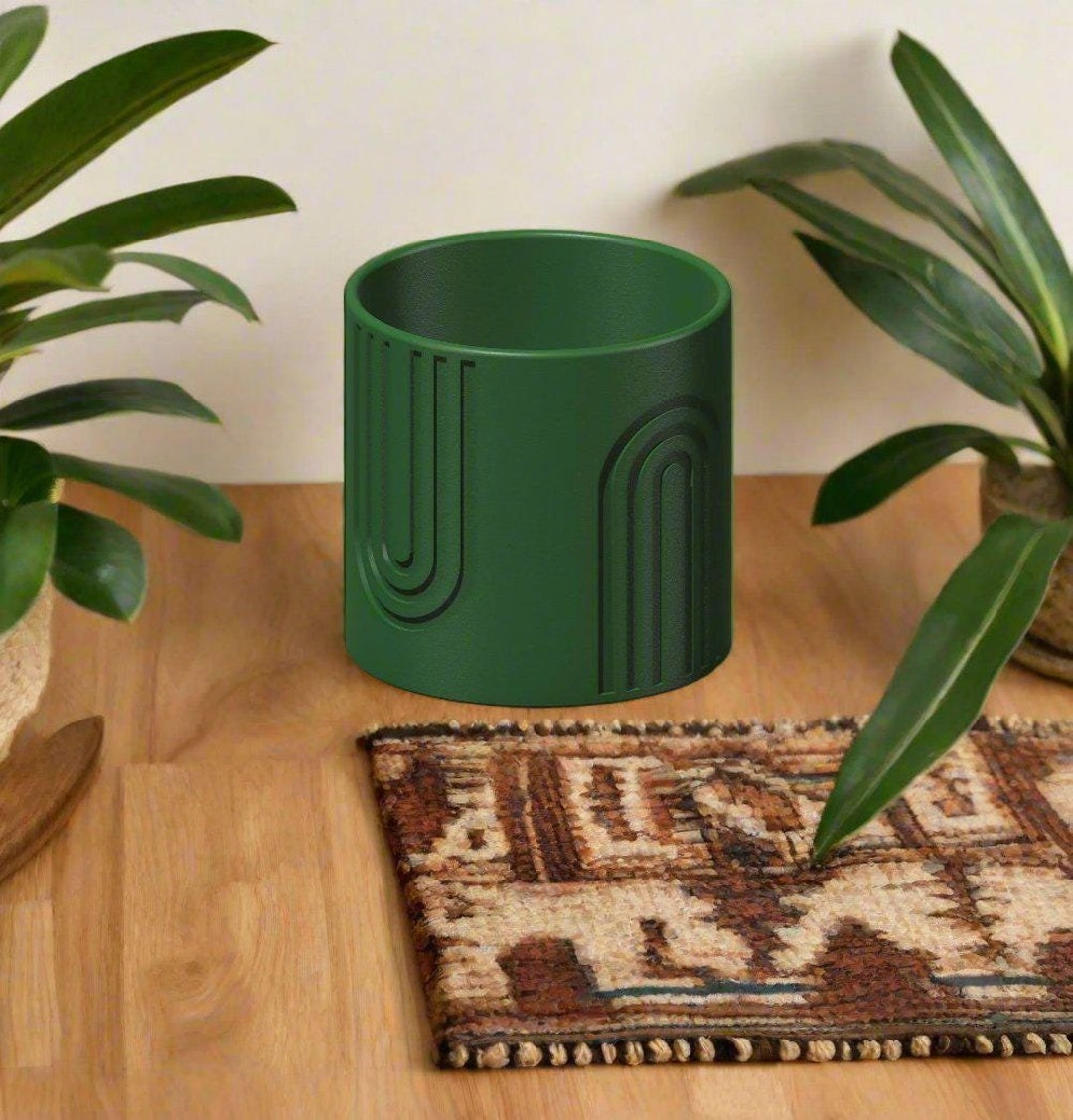 Nordic Plant Pot With Drainage, 3D Printed Planter, Planter With Saucer ...