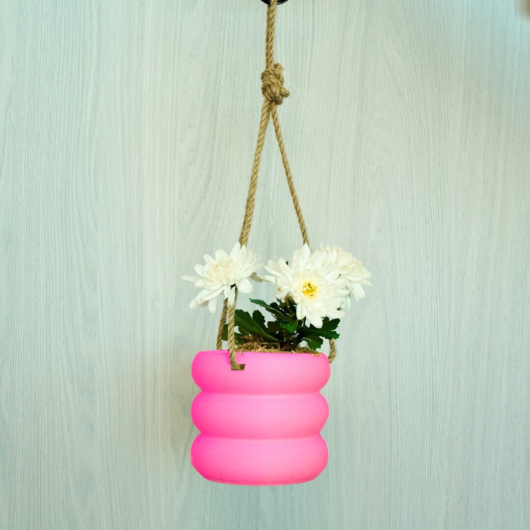 Hanging Bubble Pot, 3D Printed Planter, Hanging Wall Planter With ...