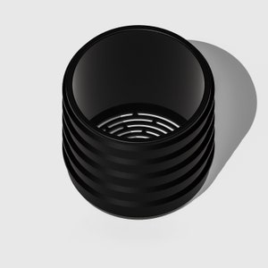Modern Bubble Plant Pot in Matte Black, Crest Pots With Drainage and ...