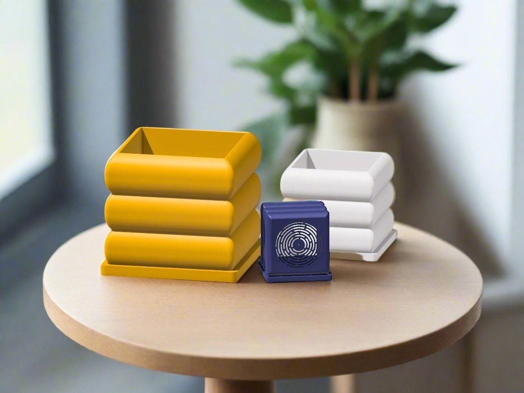 Square BUBBLE Pots, 3D Printed Planter Pot - Bubbles, Perfect Fit Drip ...
