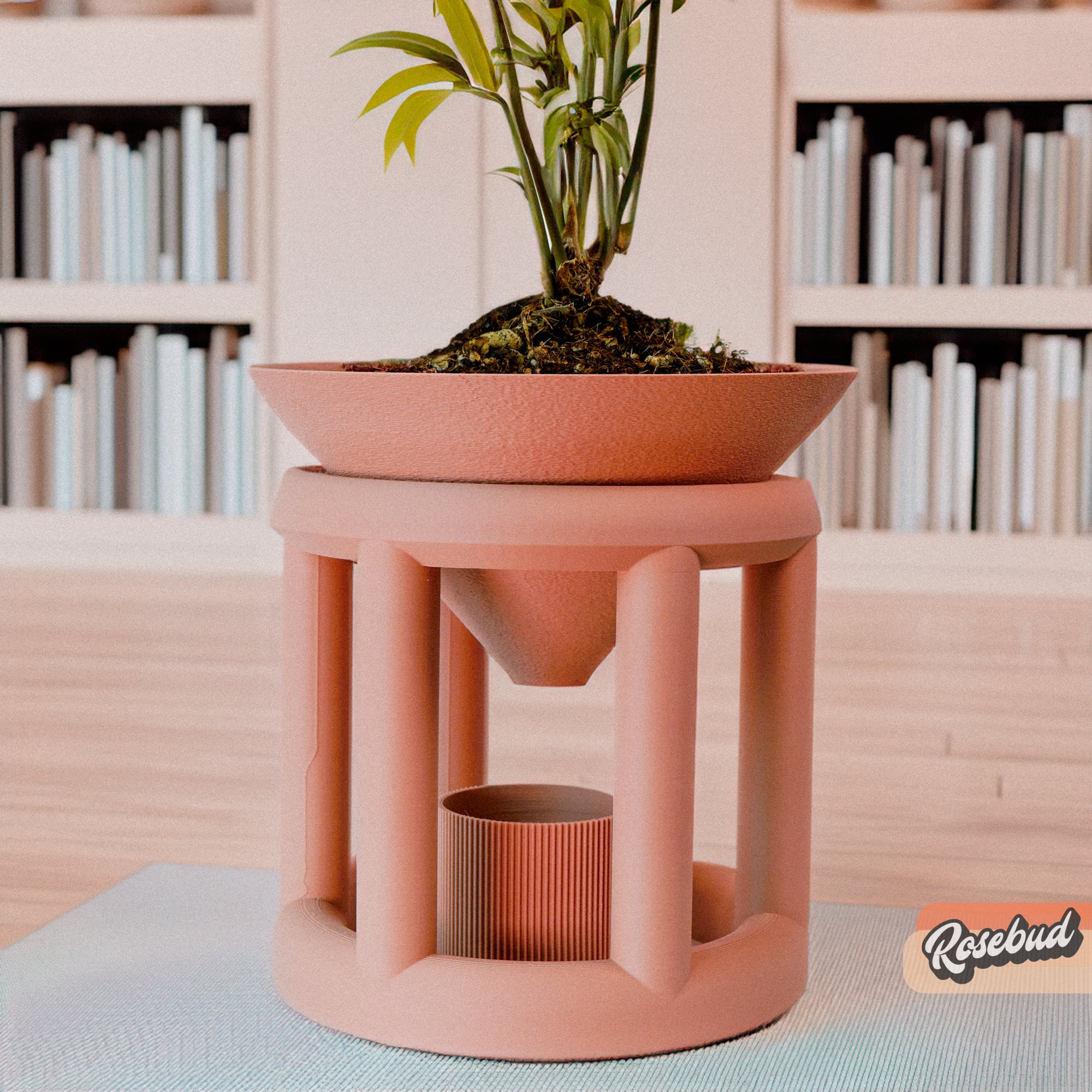The Conduit Plant Pot With Stand and Water Catch for Indoor Bonsai Pot ...