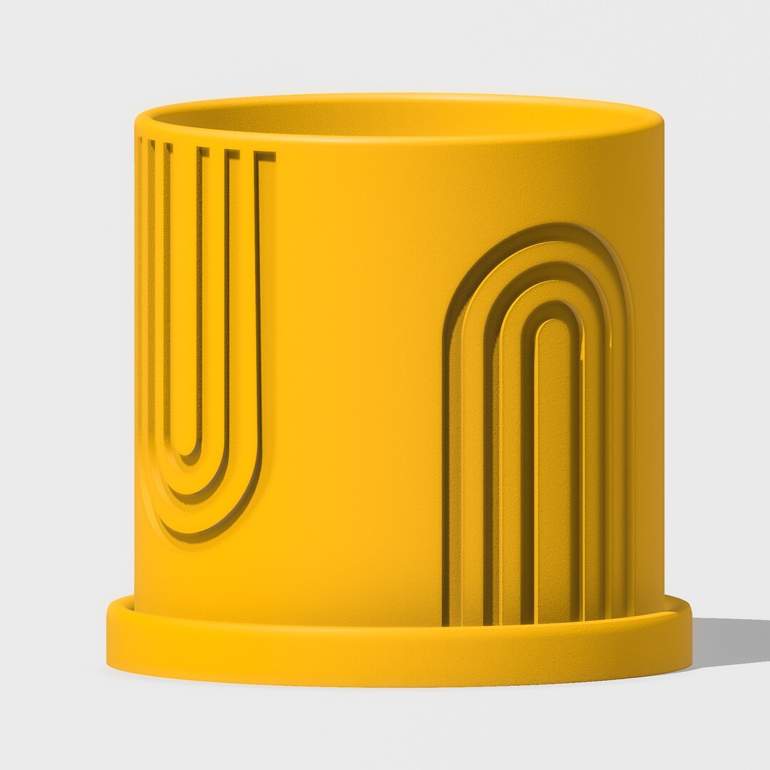 Indoor Matte Mustard Planter 3D Printed Planter Planter With - Etsy