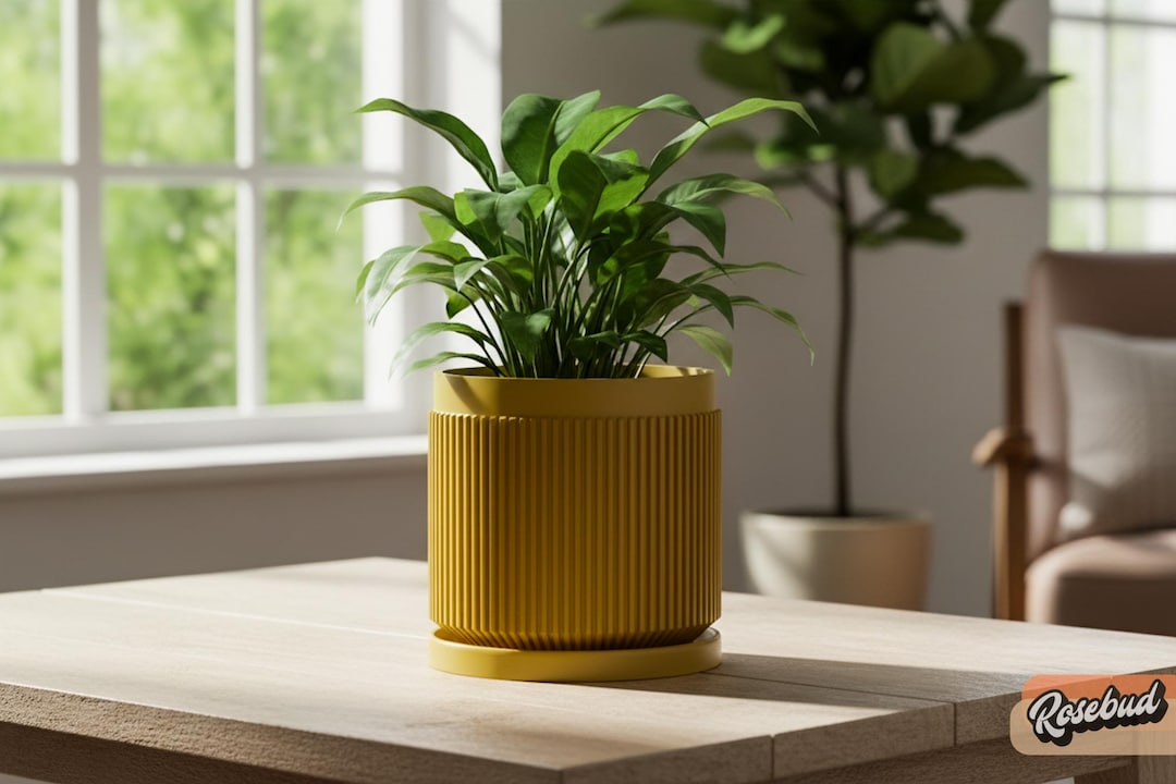 Large Indoor Outdoor 3D Printed Planter, Plant Pot With Drainage ...