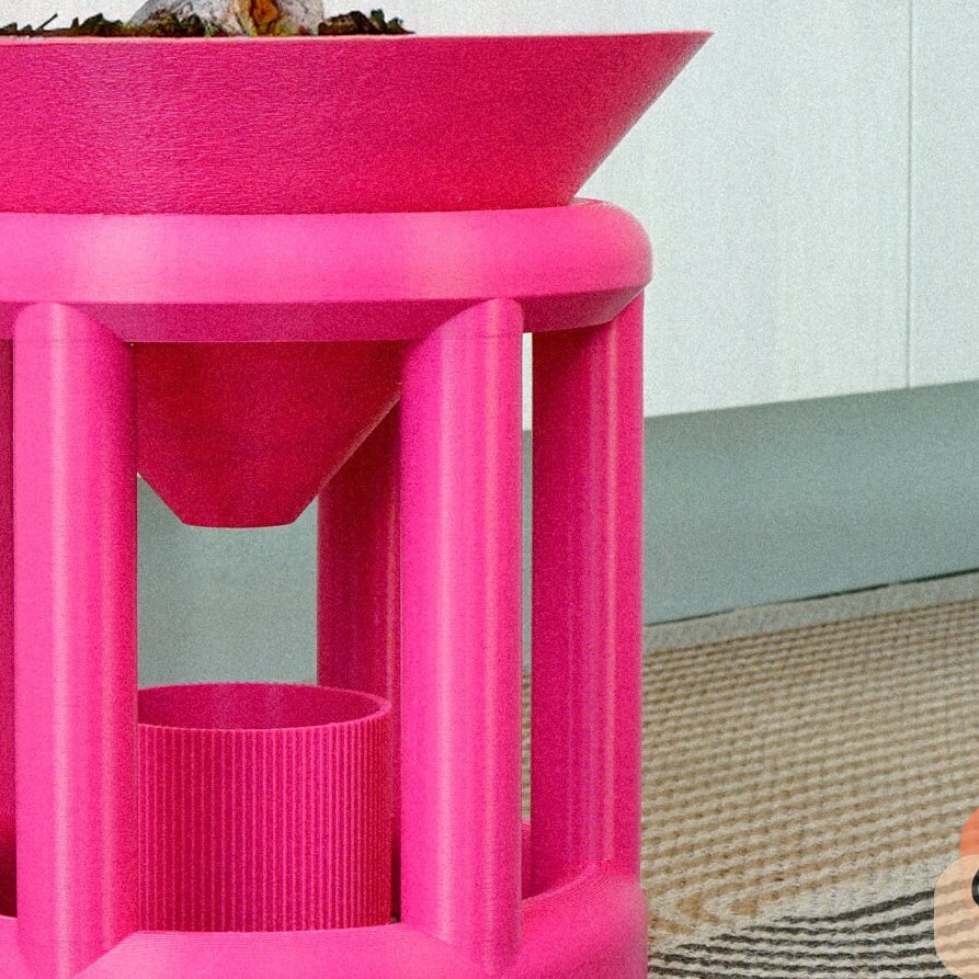 The Conduit Planter Pot With Stand and Water Drip Tray for Indoor Hoya ...