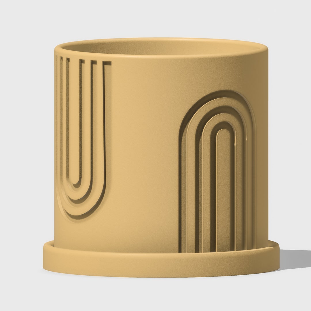 Nordic Plant Pots With Drip Tray, 3D Printed Planter, Planter With ...