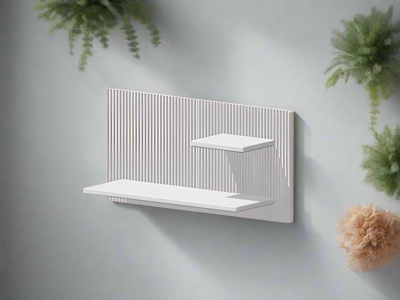 Retro Floating Wall Shelf – 3D Printed Perfume Display or Propagation ...