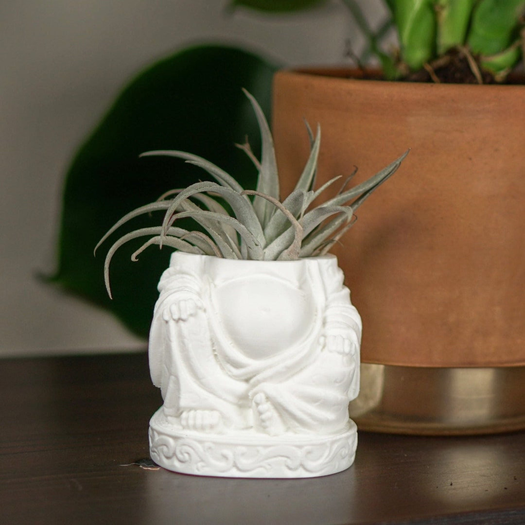 Buddha Planter, Indoor Planter, Succulents, 3D Printed Planter, Cute ...