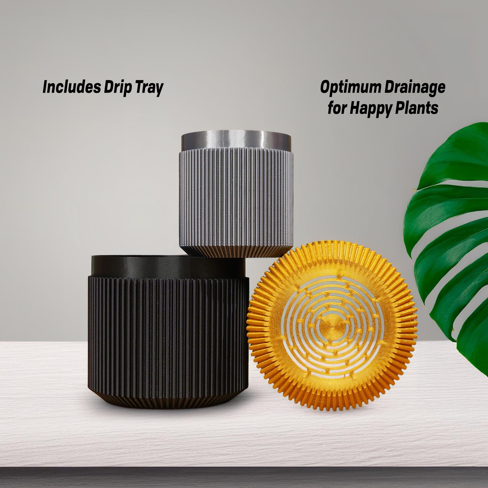 Large Colorful Plant Pot With Aerated Drainage and Drip Tray| 3D ...