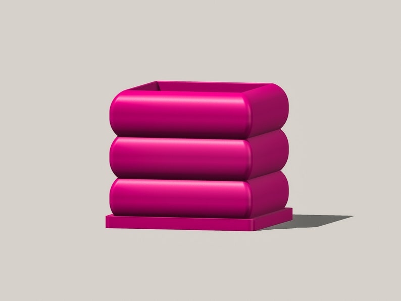 Square BUBBLE Barbie Pink, 3D Printed Planter Pot - Bubbles, Perfect ...