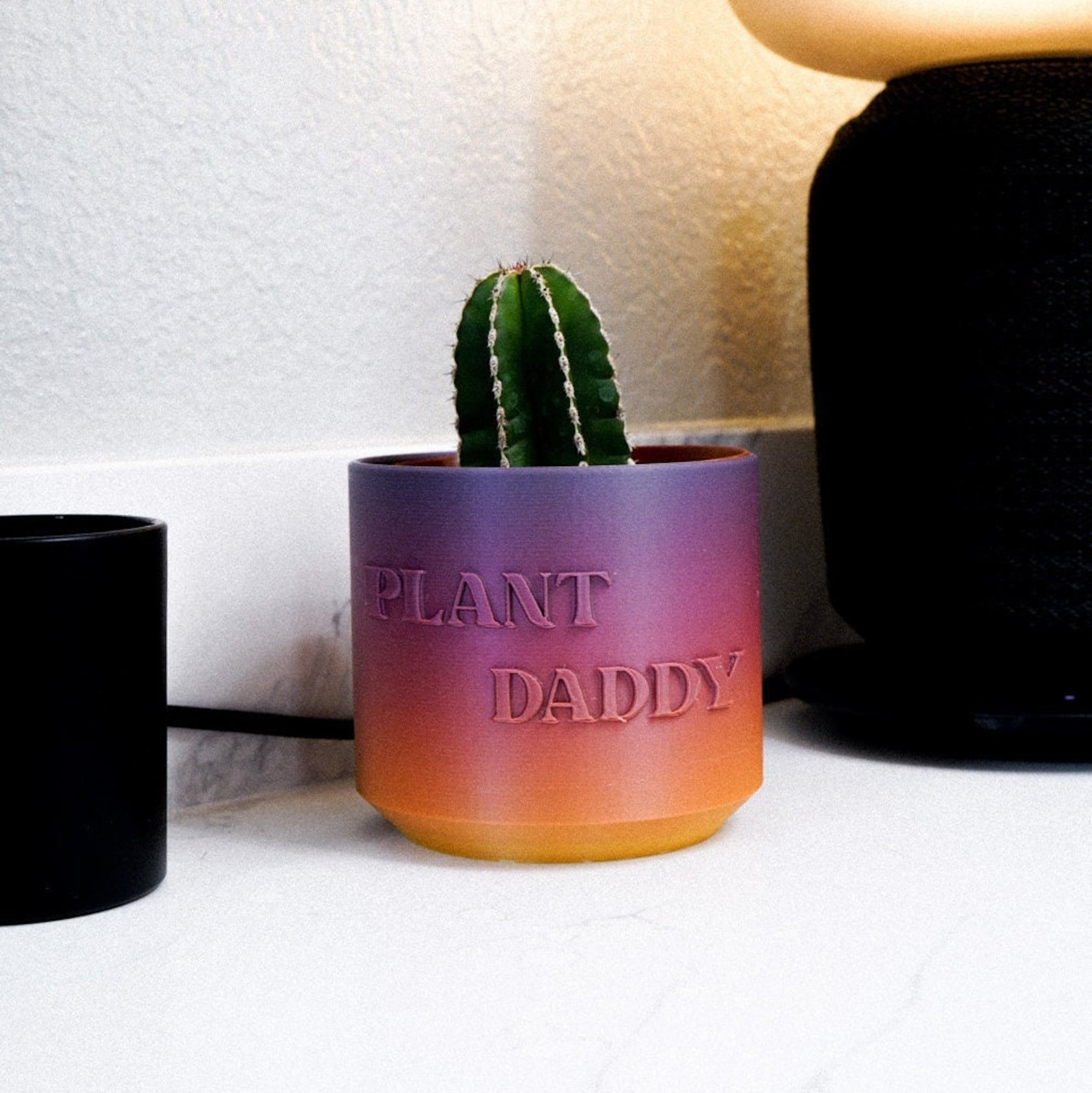 Plant Daddy Planter, Plant Dad Pot, 3D Printed Planter, Indoor Planter ...