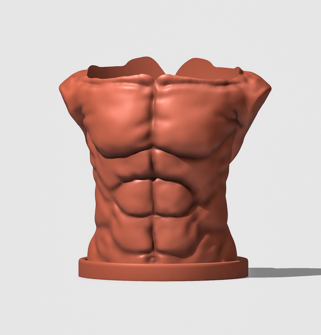 Masc Torso Plant Pot, 3D Printed Planter, Unique Queer Art, Male Abs ...