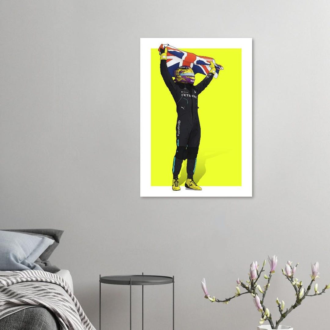 Lewis Hamilton Silverstone 2024 Poster - Premium Semi-gloss Art Print ...