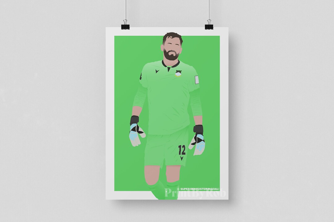 Ben Foster Wrexham AFC Wall Art - Football Print Poster - Etsy UK