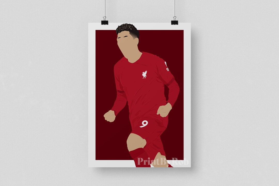Roberto Bobby Firmino Bobby Wall Art Liverpool FC Football Print Poster ...