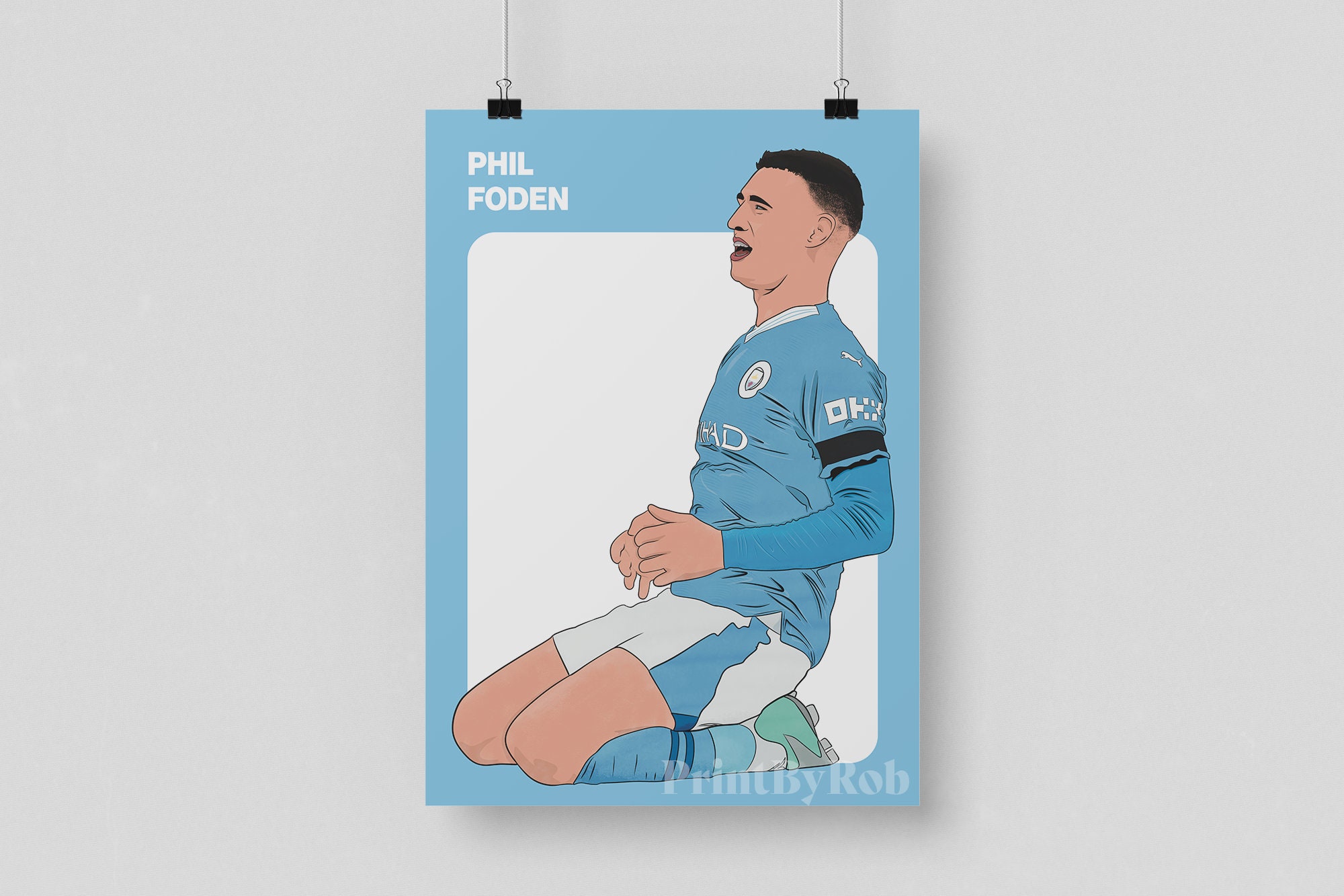 Phil Foden Print Manchester City Wall Art Man City Poster - Etsy