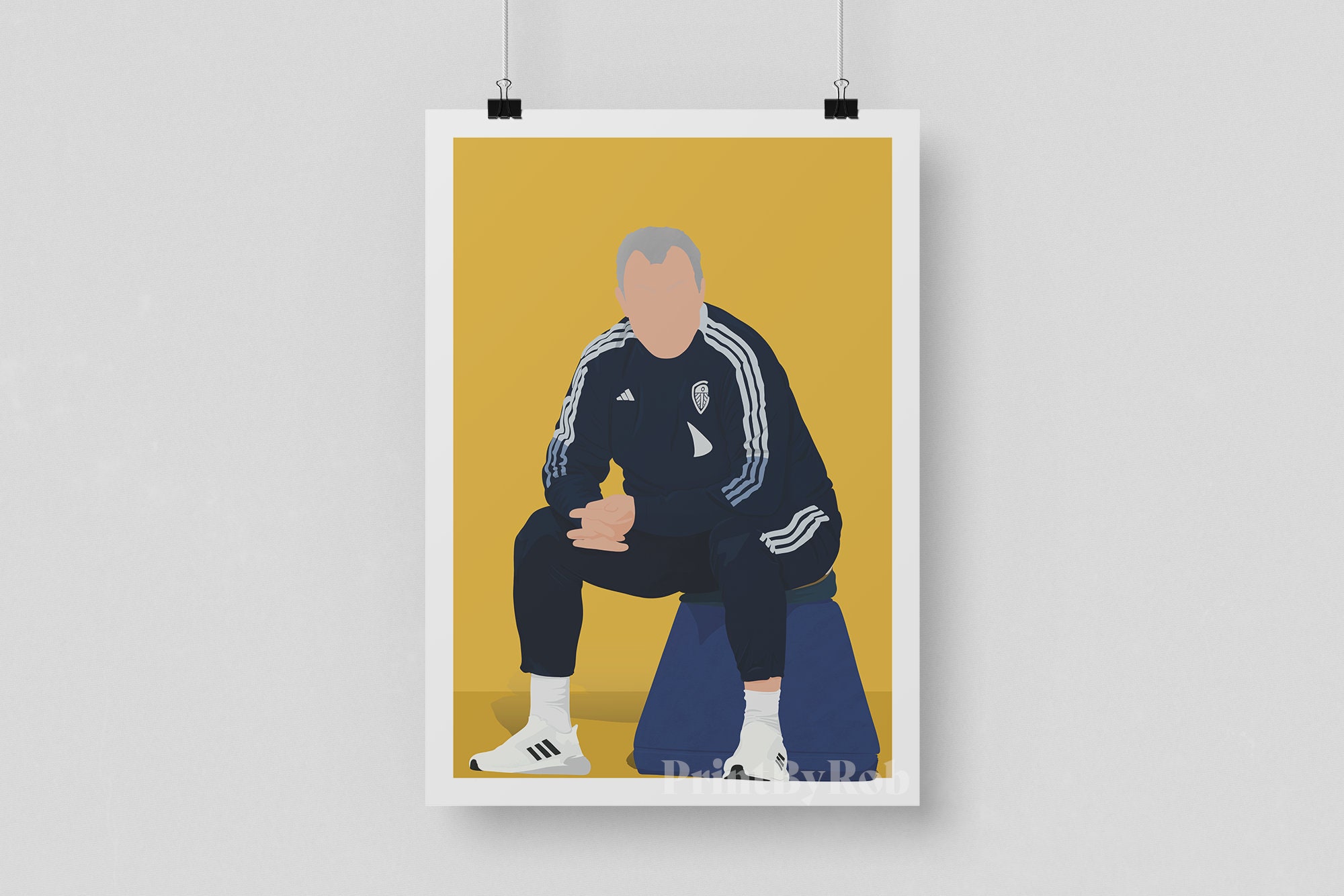 Marcelo Bielsa Poster | Leeds Poster | Leeds United FC Print | Football ...