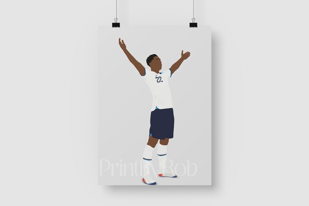 Jude Bellingham England World Cup Poster: Football Art Print - Etsy