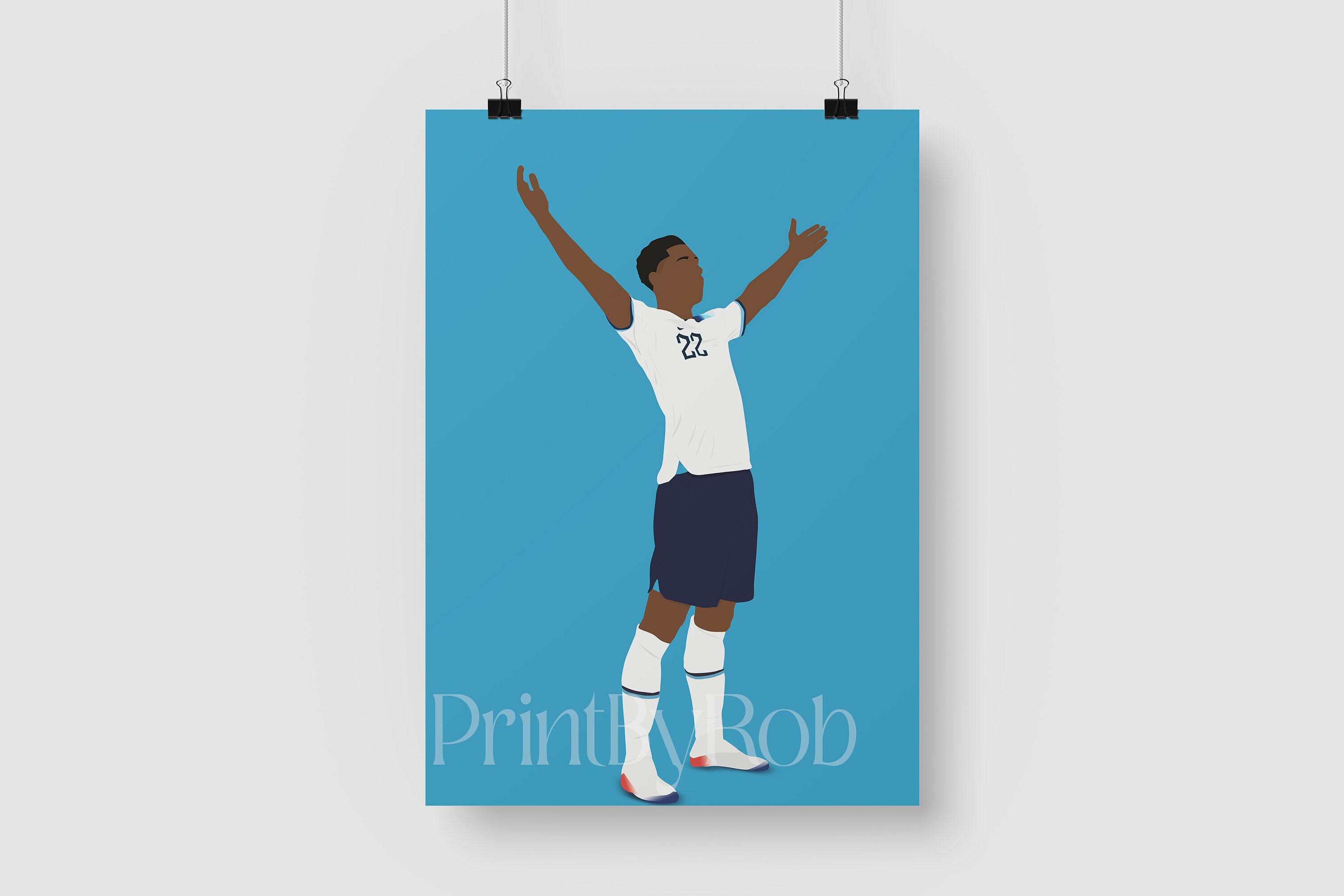 Jude Bellingham England World Cup Poster: Football Art Print - Etsy UK