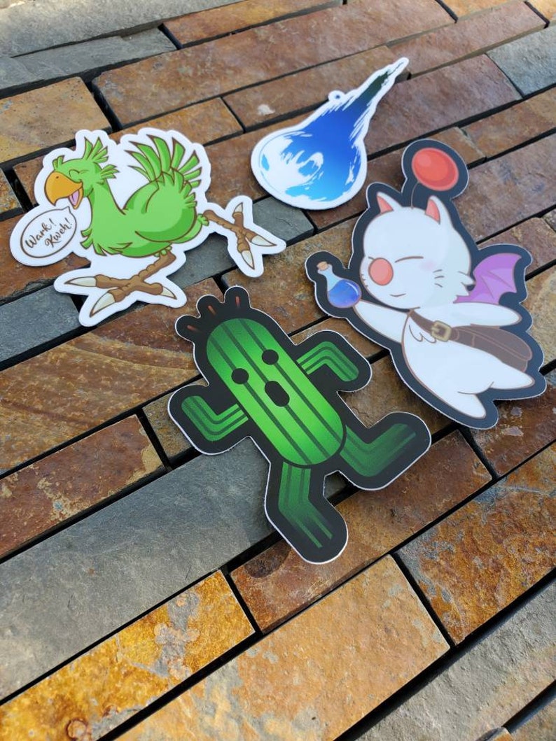 Final Fantasy 7 Sticker Pack Chocobo Cactuar Meteor Moogle | Etsy