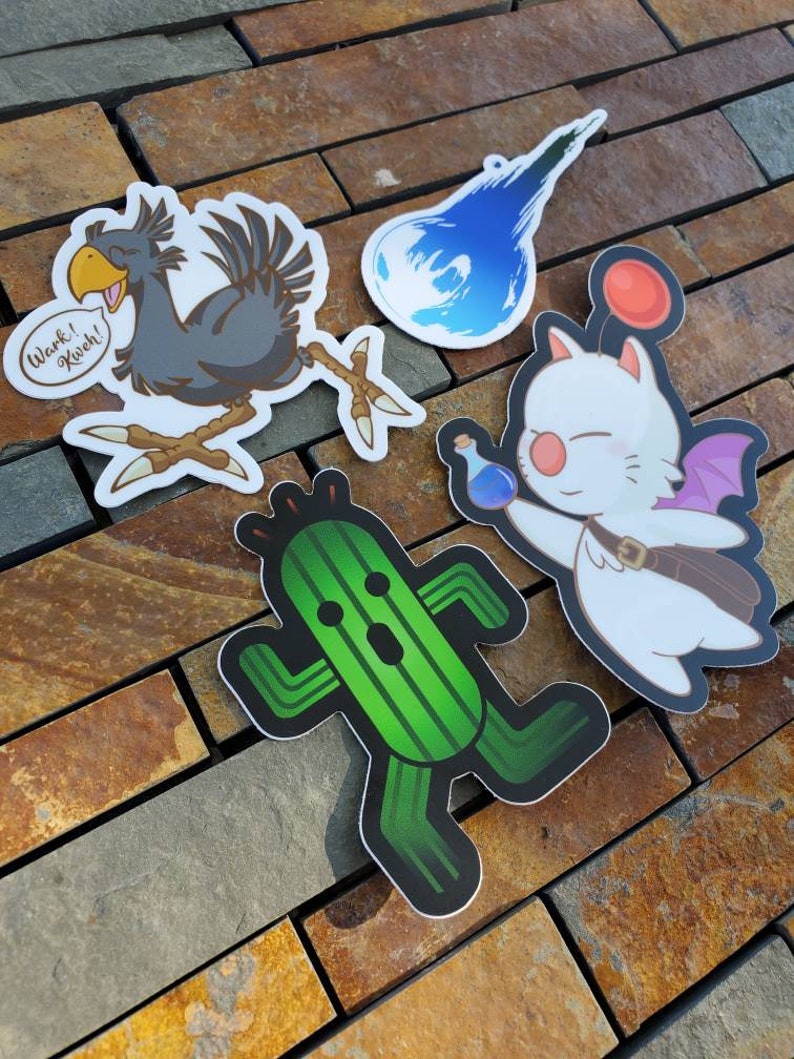 Final Fantasy 7 Sticker Pack Chocobo Cactuar Meteor Moogle | Etsy
