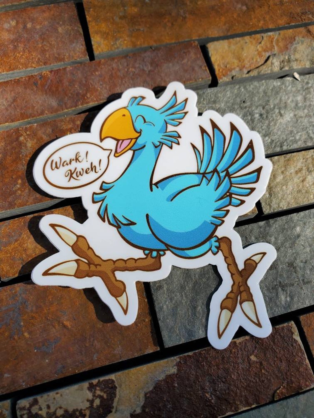 Blue River Chocobo Final Fantasy Vinyl Sticker - Etsy