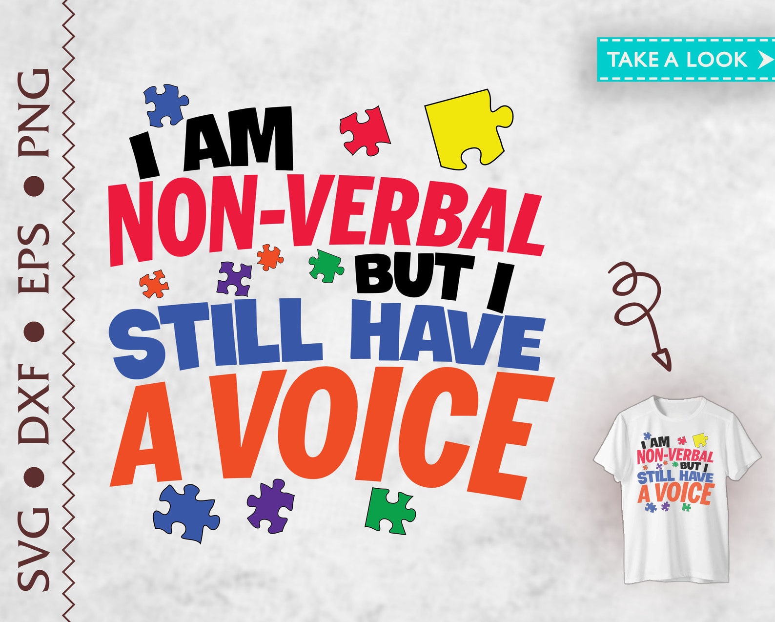 Autism Awareness svg-I Am Non-Verbal But I Still Have A | Etsy