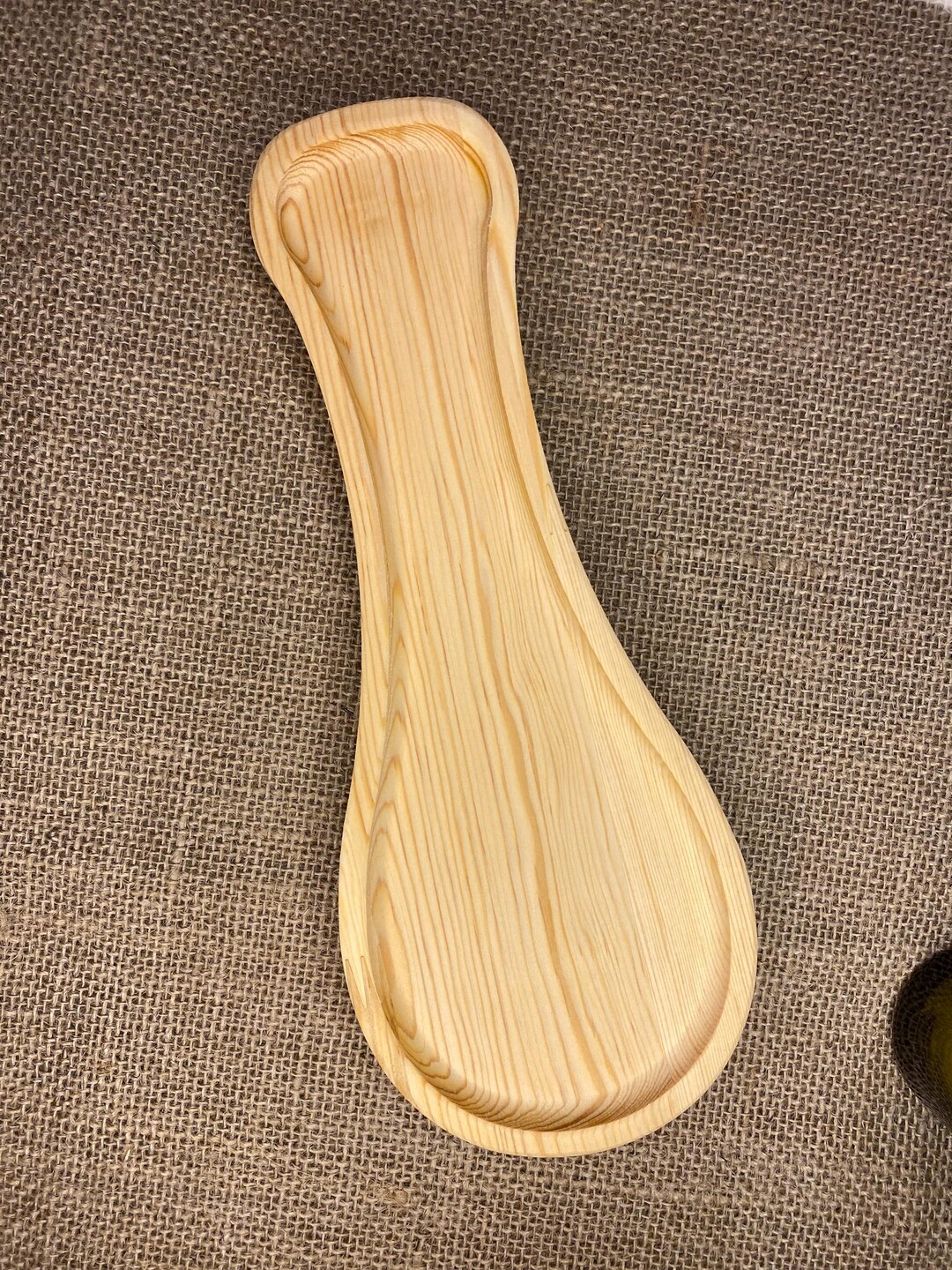 Countertop Wooden Dirty Spoon Rest | Spoon Holder | Ladle Rest - Etsy