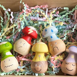 Emotion Dolls Emotion Wooden Gnomes/ Peg Dolls Wooden Peg - Etsy UK