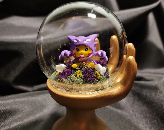 Pikachu Cosplaying as Haunter Hand Pokémon Terrarium - Etsy