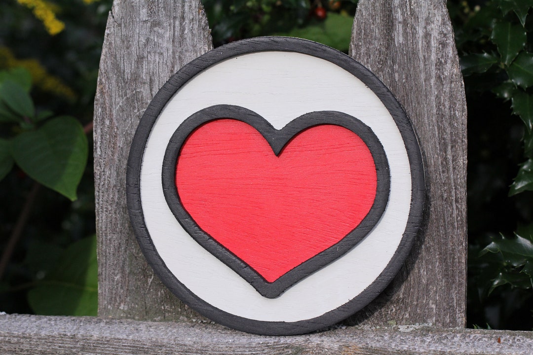 Heart Sign, Love Sign, Vegan Sign, Small Heart Sign, Heart Gift, Gift ...