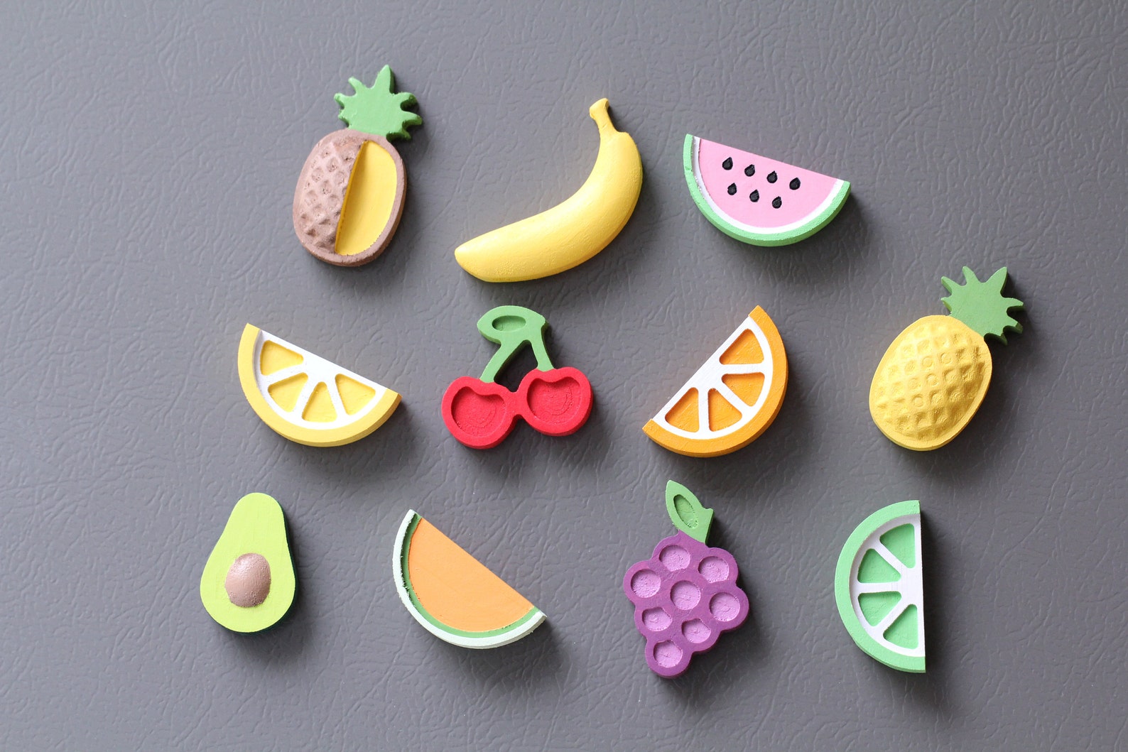 Fruit Magnets Vegan Magnet Banana Magnet Pineapple Magnet - Etsy