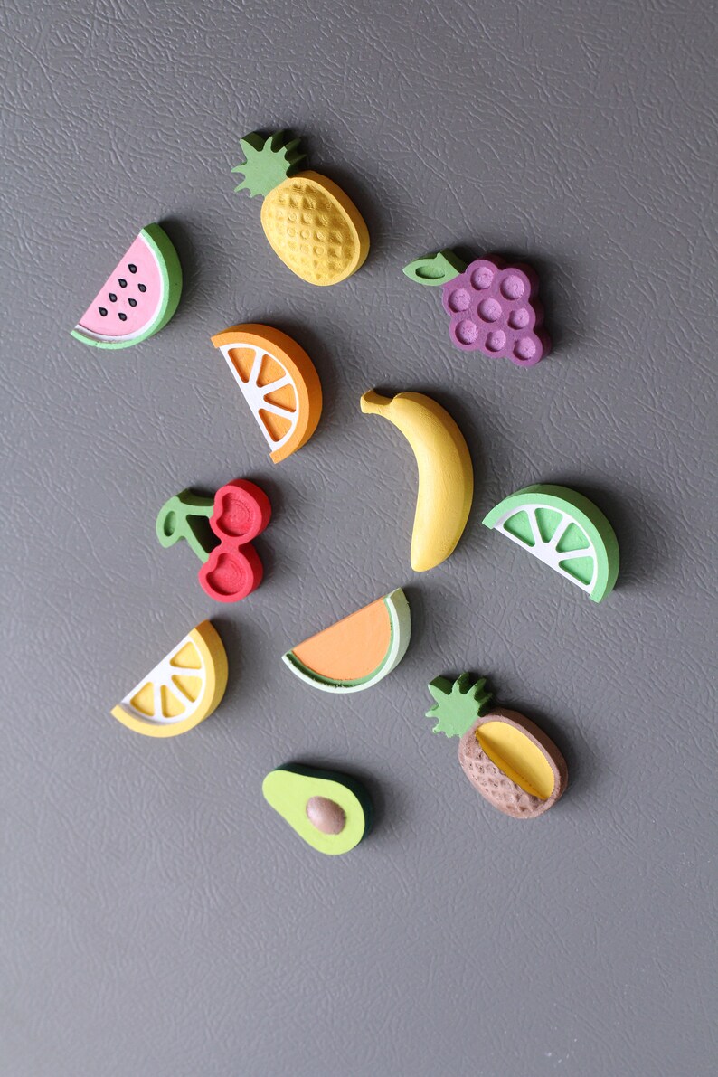 Fruit Magnets Vegan Magnet Banana Magnet Pineapple Magnet - Etsy