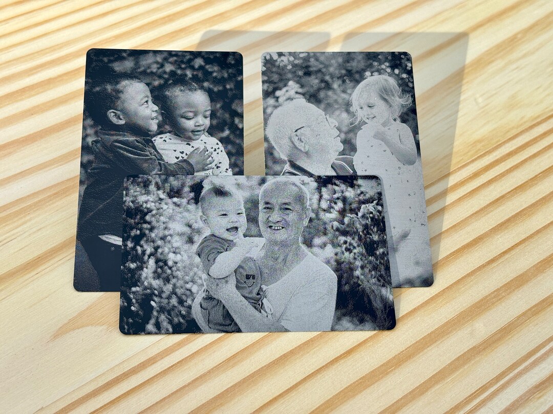 Custom Photo Wallet Card Insert, Personalized Metal Laser Engraved ...