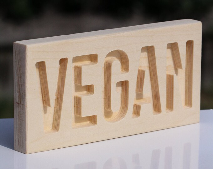 Vegan Kitchen Wood Sign, Vegan Gift, Plant Based Kitchen, Friends Not ...