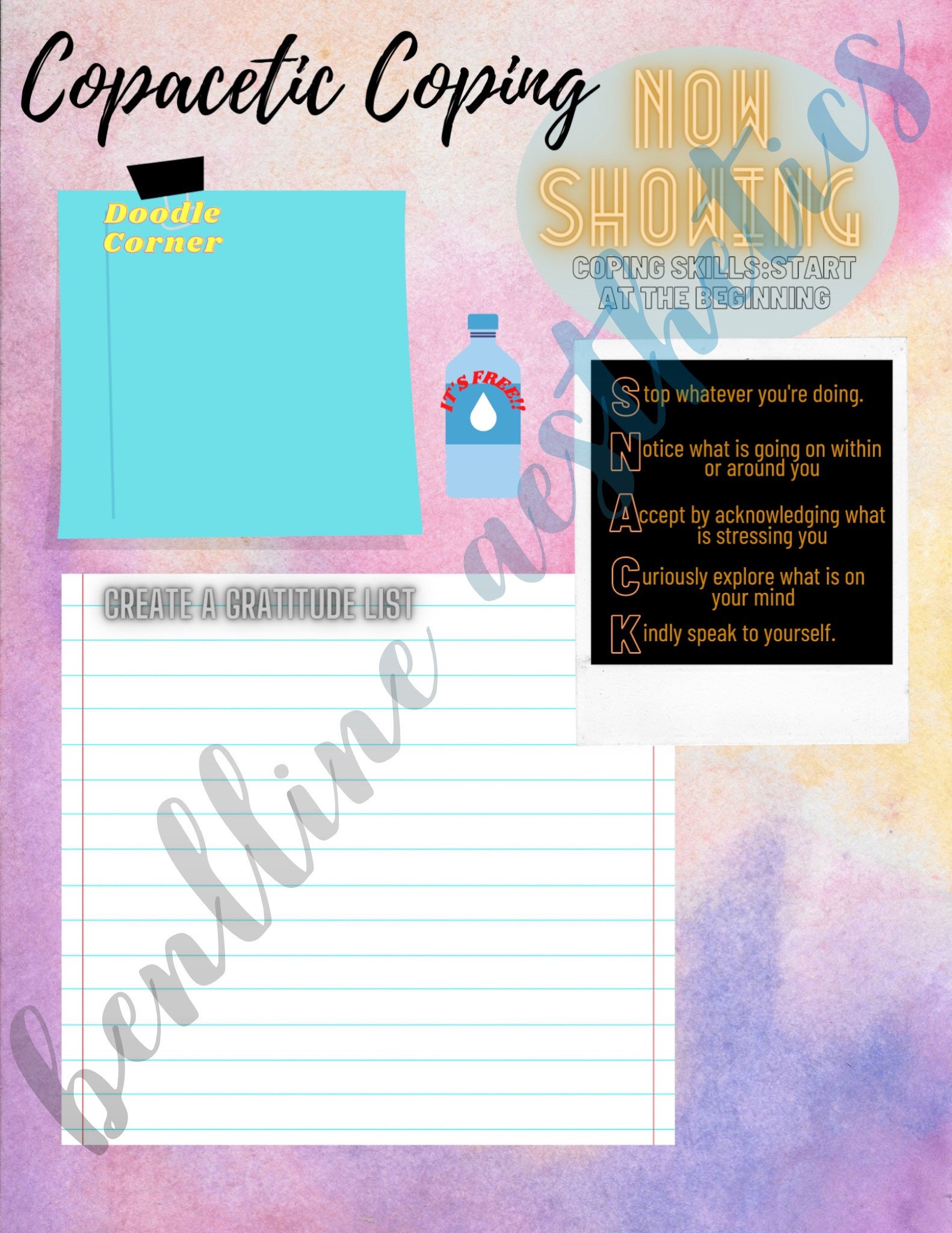 Copacetic Coping Printable - Etsy