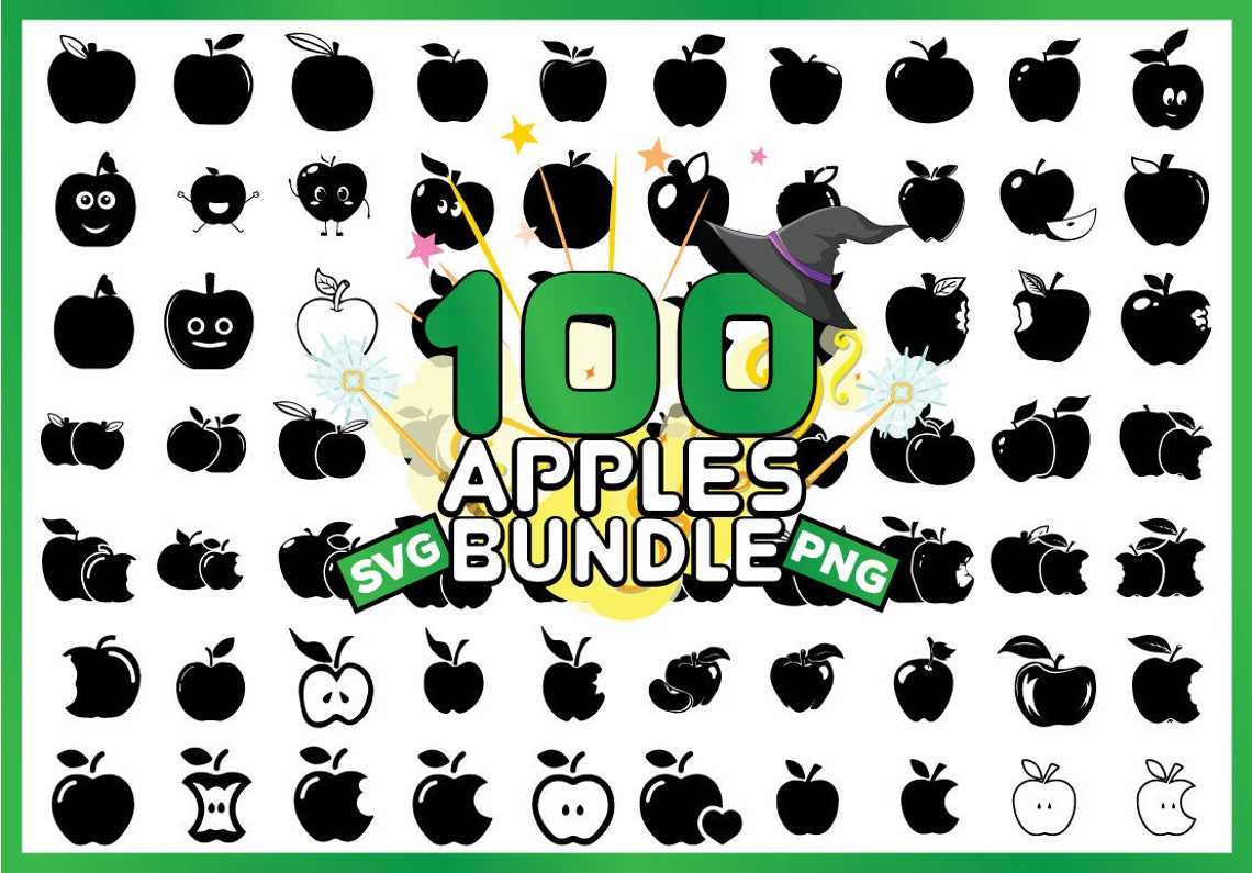 100 Apples SVG Bundle Apples Svg Apple Svg Bundle Apple Svg - Etsy
