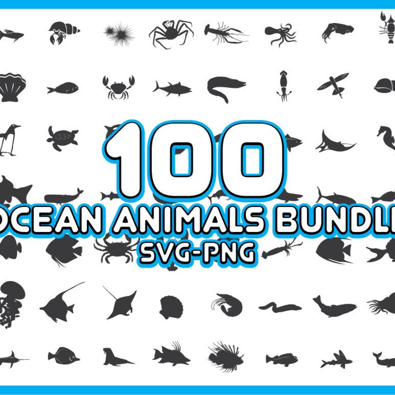 Ocean Animals Svg - Etsy