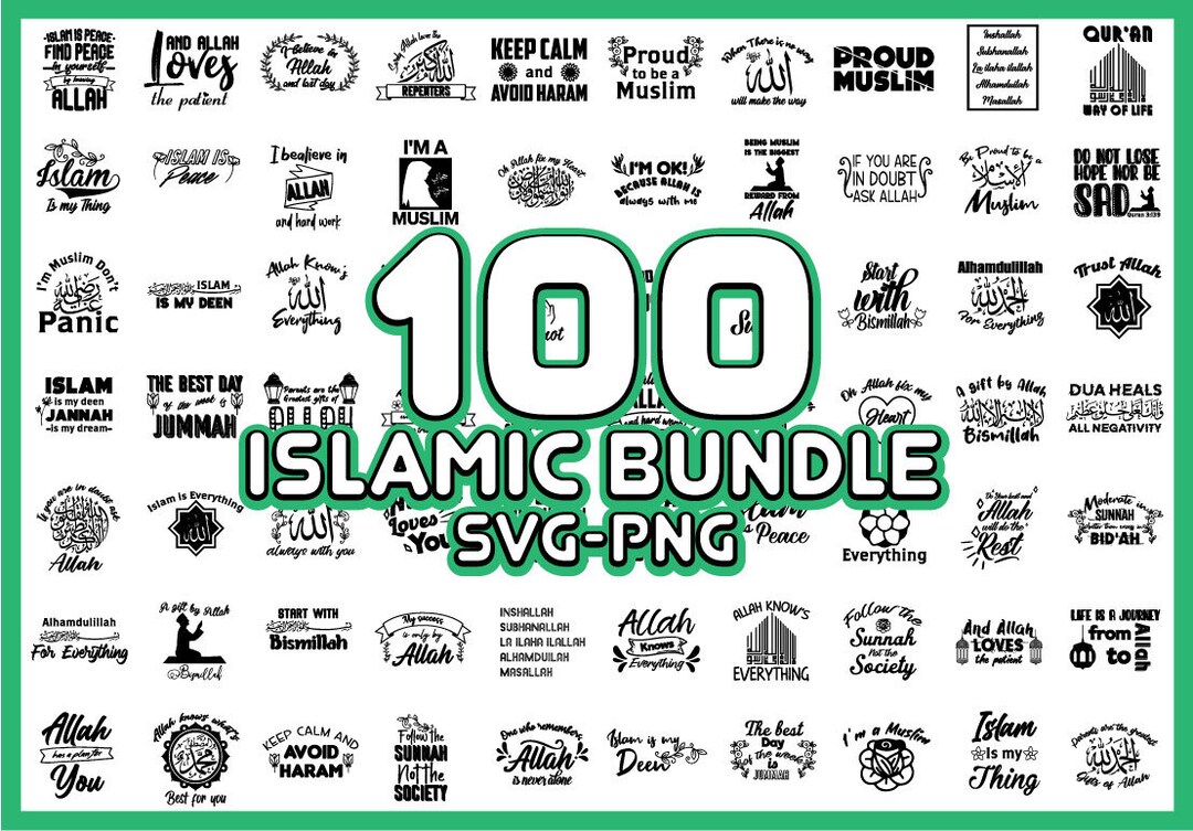 100 Islamic SVG / PNG Bundle Instant Download - Etsy Australia