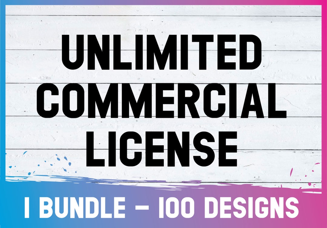 Commercial Use License - 1 Bundle - 100 Designs - Etsy