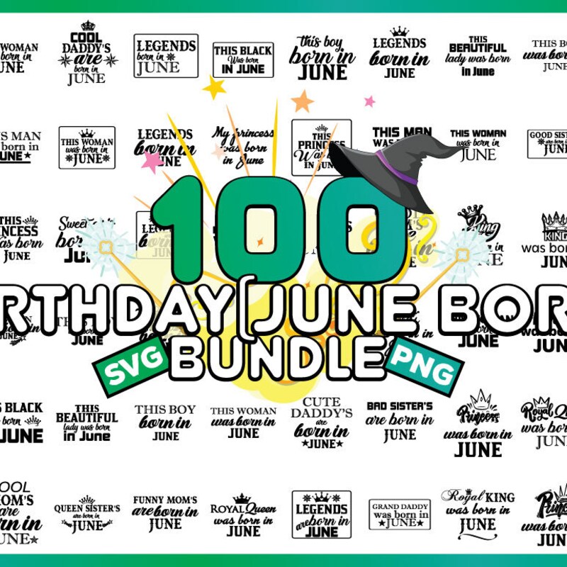 June Birthday Clipart - Etsy