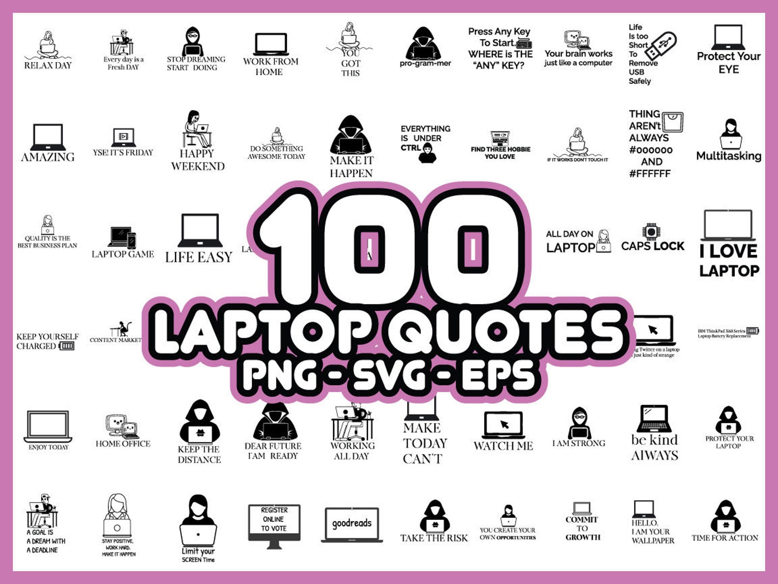 100 Laptop Quotes SVG Bundle, Laptop Svg, Laptop Svg Quote, Laptop Svg ...