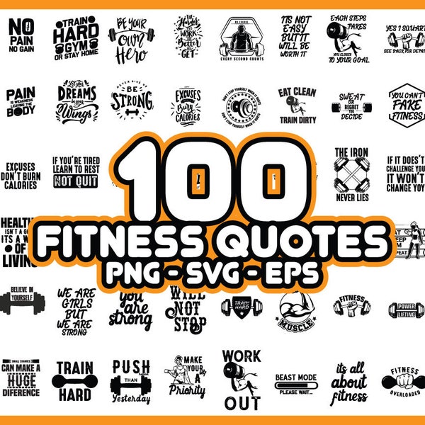 Fitness Motivation Svg - Etsy